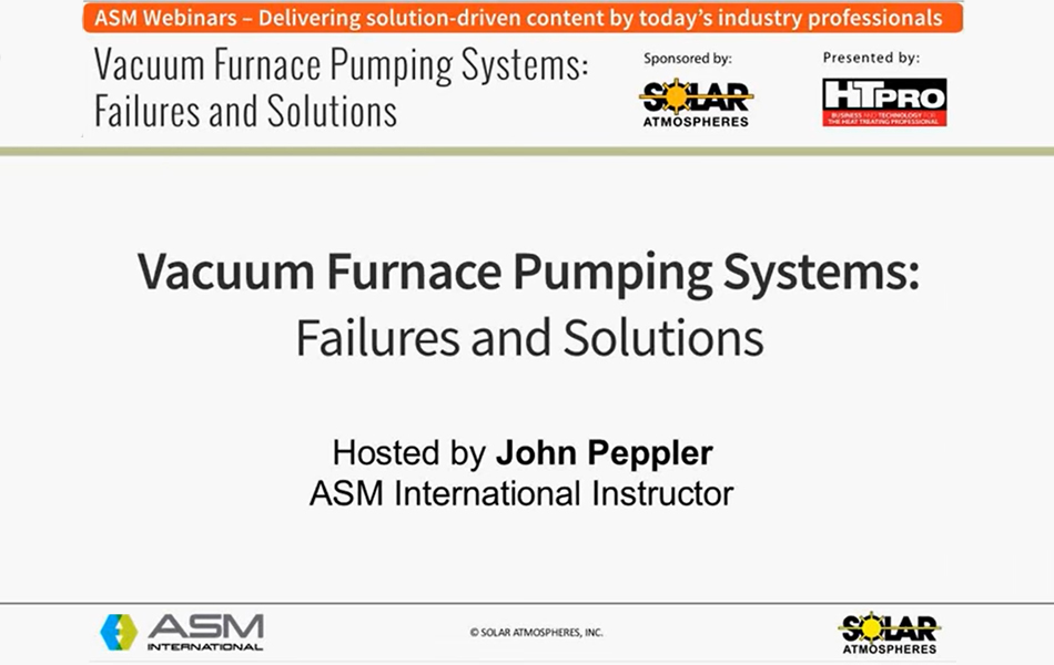 What Are Some Vacuum Furnace Pumping System Failures And Their ...